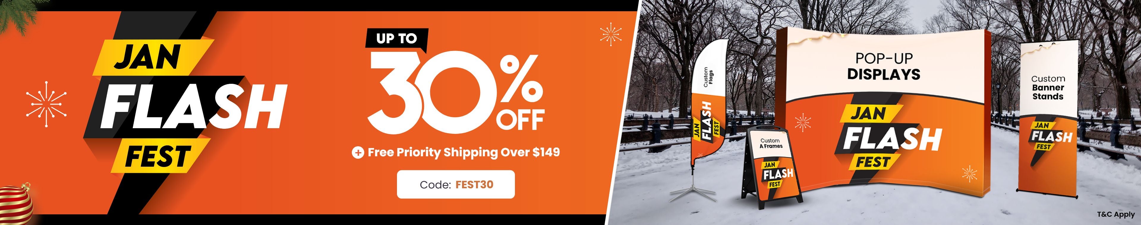 Jan Flash Fest | BannerBuzz