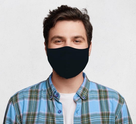 Black Face Masks with Face Shield - Cotton Face Masks