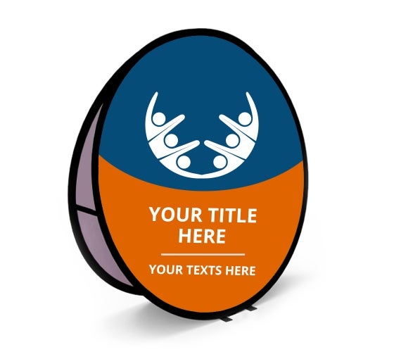Custom Circle Pop Up Banner - Buy Vertical Pop Up Banner Online in NZ
